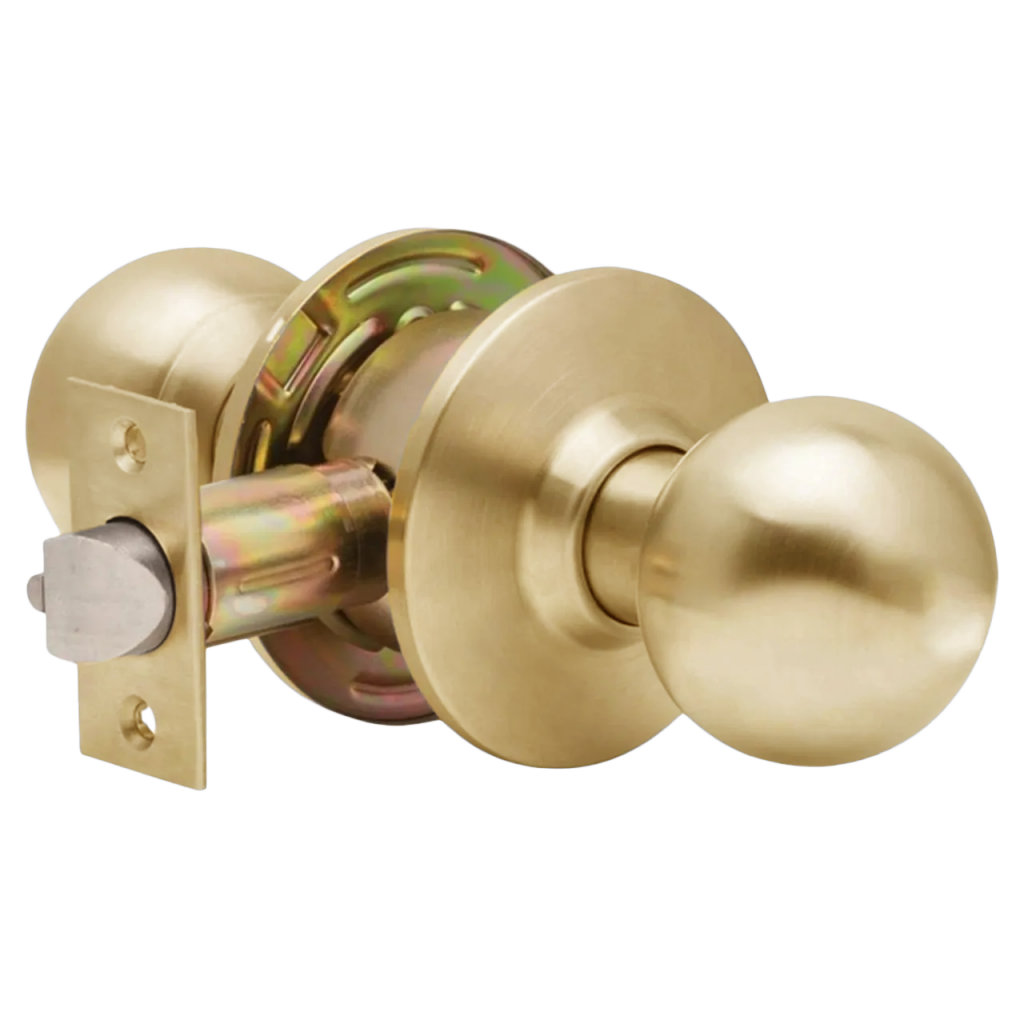 MAXTECH Builders series Grade 3 Passage Cylindrical Knob Lock Set Brass ...